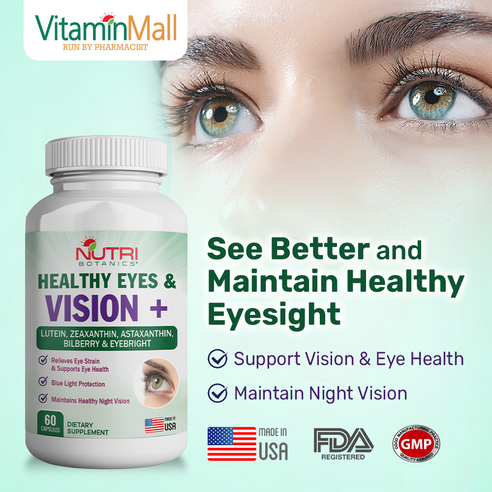 Nutri Botanics Healthy Eye & Vision+ - Eye Supplement - VitaminMall